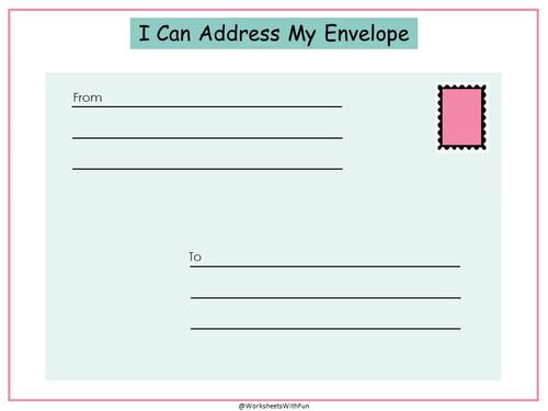 Addressing an Envelope Practice, Life Skill, Personal Information ...