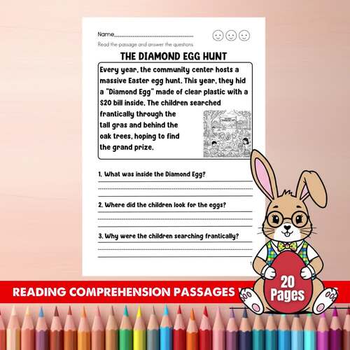3rd Grade Easter Reading Comprehension Passages with Questions | Spring ...