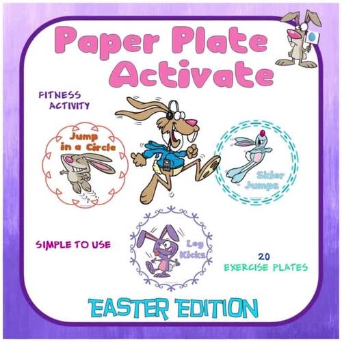 PE Easter Activities & Games - Seasonal Fitness Warm Up - Paper Plate ...