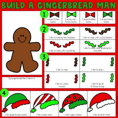Build a Gingerbread Man - Digital Library Activity by The Funbrarian