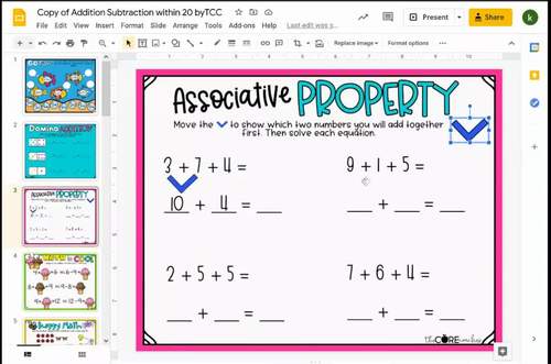 Add & Subtract to 20 - Digital Math Fluency Activities - 1st Grade Math ...