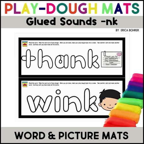 -nk Glued Sound Words Playdough Mats – Words and Pictures Phonics Activity