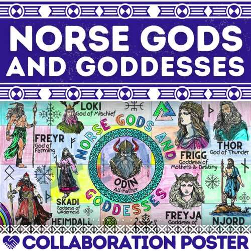 Norse Mythology Gods & Goddesses Collaborative Poster Activity Vikings ...