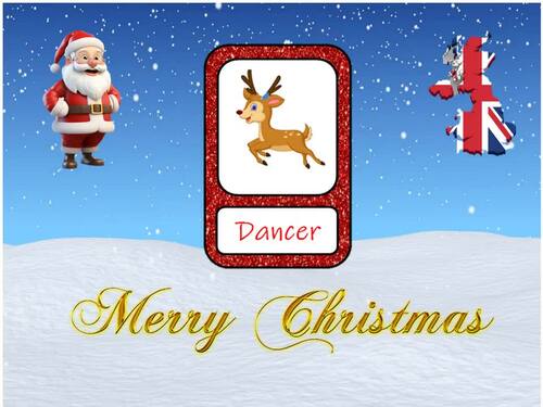 **Xmas Special** Flash Cards: Santas Reindeer. by LearnCrafters Mechandise