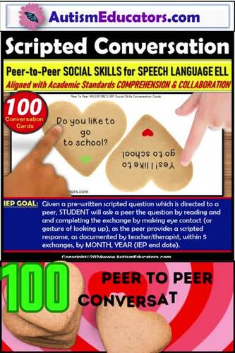 Valentines Day Social Language Activity Ask and Answer Questions for Autism