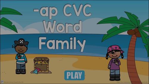 ap CVC Word Family Blending for PowerPoint™ Google Slides™ Boom Learning™