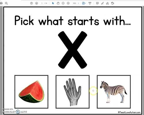 Beginning Sounds Letter to Picture Match Digital Task Cards and Boom Cards