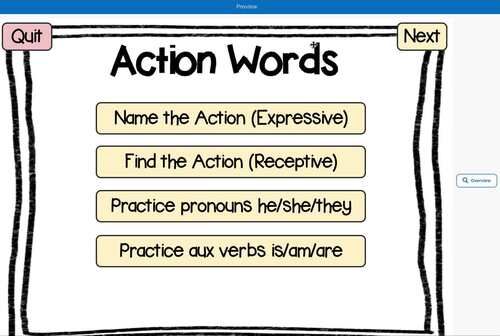 Action Words Boom Cards™ Speech Therapy ESL Language Activity with GIF ...