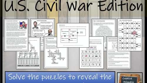 American Civil War Escape Room Activity by Creative Primary Literacy