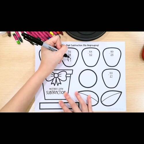 Mother's Day Math Subtraction Craft | Flower pot Craft | Spring ...
