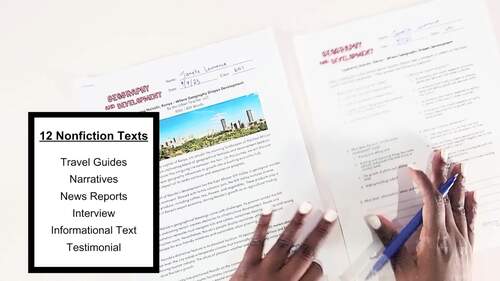 Grades 5-8 No Prep Geography Bundle: Social Studies Texts and Worksheets