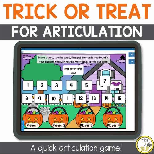 Speedy Speech Quick Articulation Game - Halloween - Digital Boom Cards