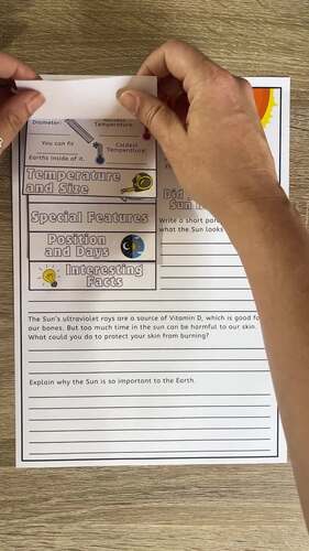 The Sun - Worksheet & Flip Book by Teach Colourfully | TPT