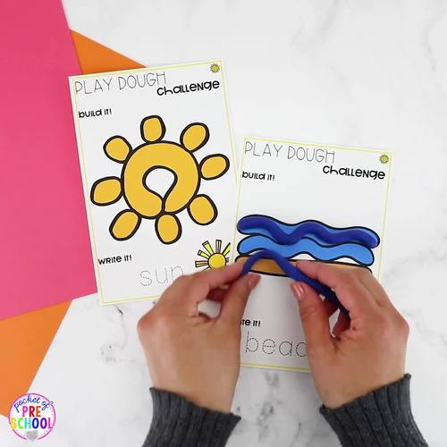 Summer Fine Motor Math Mats for Preschool, Pre-K, and Kindergarten