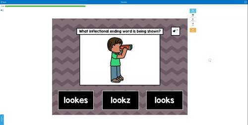 Inflectional Endings Phonics Boom Cards Interactive Digital Task Cards