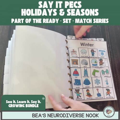 AAC & PECS Holiday & Seasons Visual Supports | Year-Round Growing Bundle