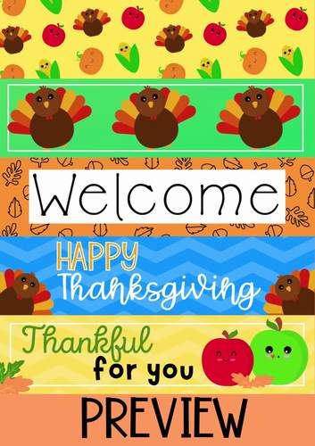Thanksgiving Google Classroom animated headers banners by Wonder at the ...
