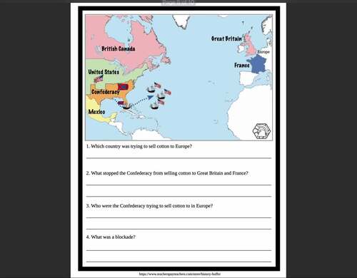 Civil War : The Confederacy and Cotton (King Cotton) | 5th Grade