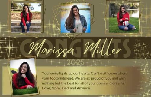 Senior Dedication Half Page - Editable Canva Yearbook Ad - Graduation ...