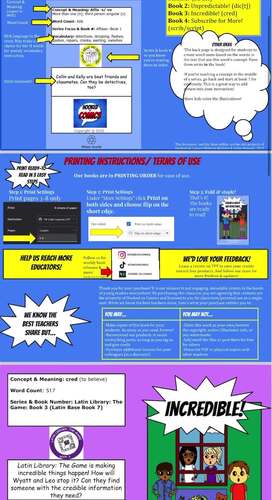 LATIN BASE: CRED | LATIN LIBRARY |DECODABLE COMIC/READER| IMSE/OG ...