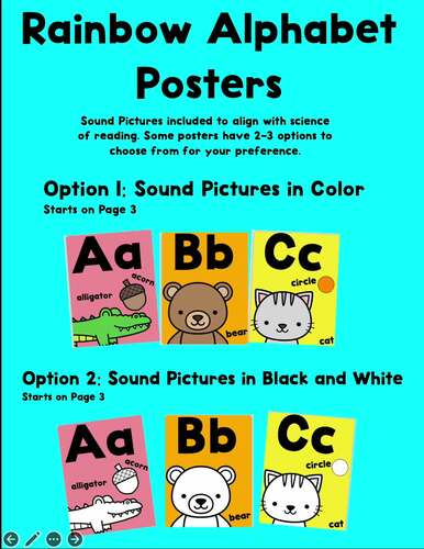 Bright Pastel Rainbow Alphabet Posters | Science of Reading Letter ...