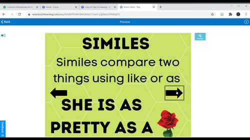 Similes and Metaphors Boom Cards | 3rd Grade Reading by Hands on ...