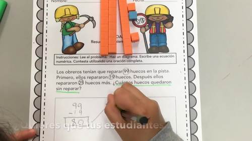 2nd Grade Math Word Problems for August in Spanish CCSS 2.OA.1 | TPT