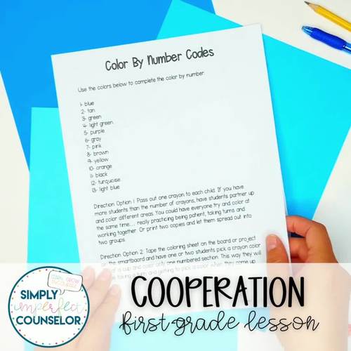 Cooperation Counseling Lesson- 1st grade by Simply Imperfect Counselor