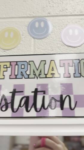 Colorful/Preppy/Checkered Mirror Affirmation Station by ...