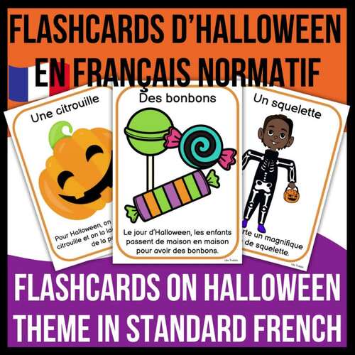 HALLOWEEN VOCABULARY IN FRENCH FLASHCARDS | HALLOWEEN EN FRANÇAIS