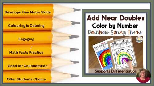 Spring Add Near Doubles Color-by-Number for Differentiated Math ...