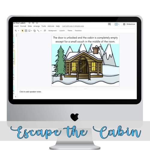 1st Grade Vocabulary Homophones Winter Escape Room Google Slides™