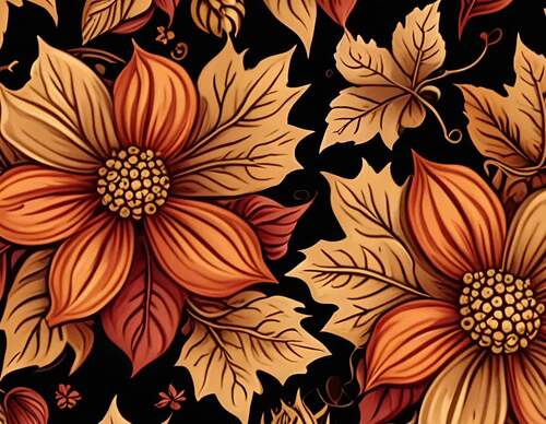 Autumn Digital Paper - Seamless Fall Leaf Backgrounds by GJSArt | TPT