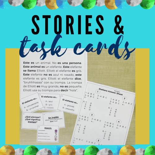 Spanish Short Story Set for beginners | Questions Task Cards by Profe ...