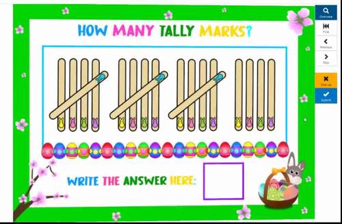 Easter Math Tally Marks Measurement and Data Practice Boom Cards 1st ...