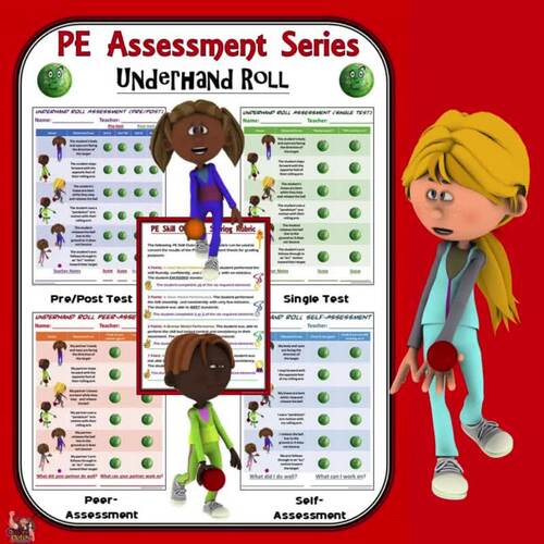 PE Assessment - Underhand Rolling - Teacher, Self, & Peer Assessment ...