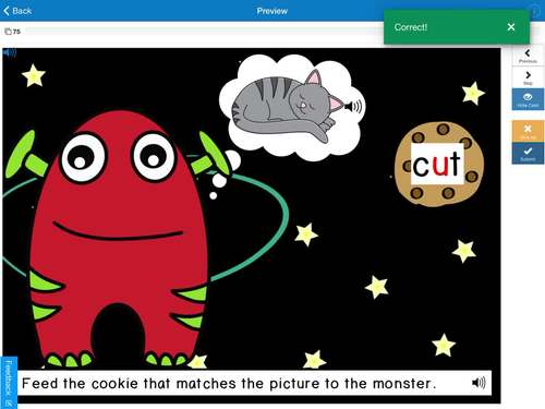 Mixed CVC Words Short Vowel Sort BOOM CARDS Feed the Monster | TPT