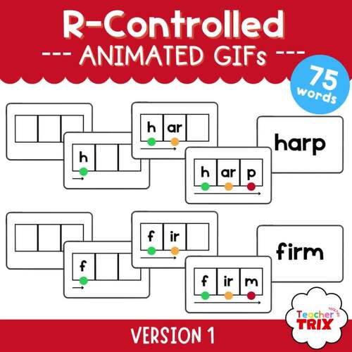 R-Controlled Vowels Animated GIFs | Phonics Science of Reading Aligned