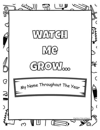12 Months of Name Writing Assessment Book | Parent Conferences, Keepsakes