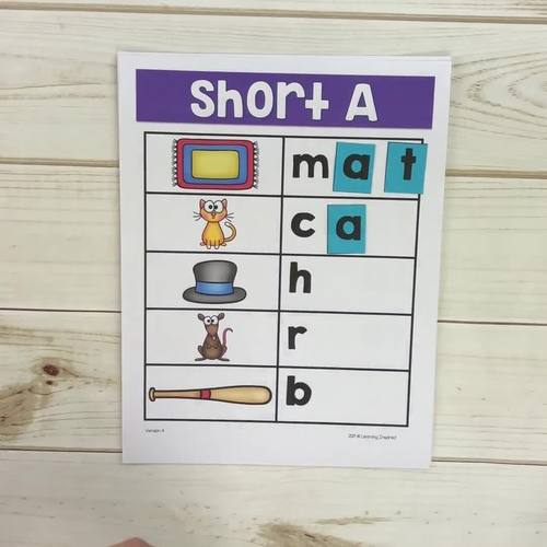 Short A Word Work Activities BUNDLE | Differentiated Centers | TPT