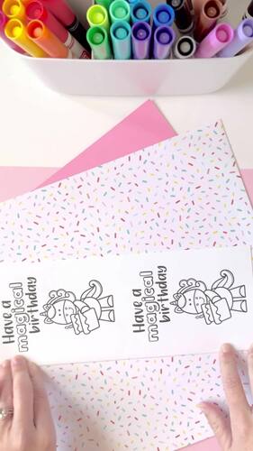 coloring pages for birthday cards