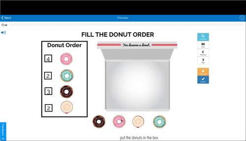 Life Skills Math Counting and Inventory Donut Order Boom Cards™ | TPT