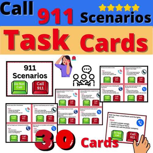 911 Emergency Calls Scenarios When to Call Life Skills by DadsDesigns