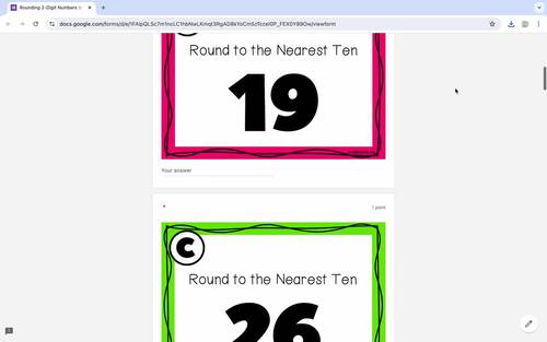 Digital Rounding to the Nearest 10 Task Cards by Lauren Taylor Teaching