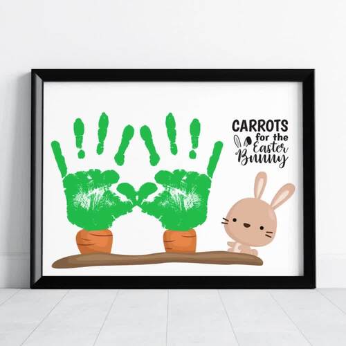 Easter Handprint Template | Easter Bunny Craft | Easter Activity ...