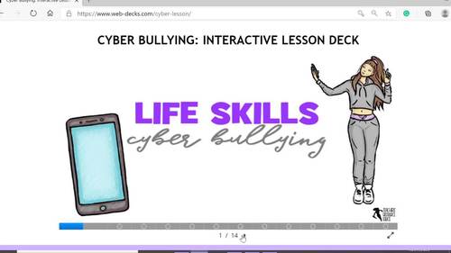 Cyber Bullying Interactive Lesson – Self Guided Digital Activity for Teens