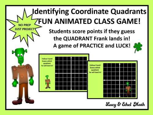 NO PREP! Just Project! Follow Frank Coordinate Quadrants Animated Class ...