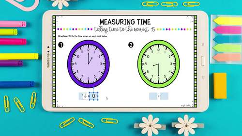 Telling Time to the Minute 3rd Grade Math Unit 3.MD.A.1 Worksheets ...