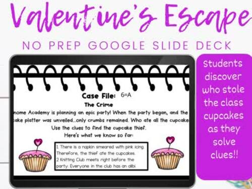 Valentine's Day Critical Thinking No-Prep Digital Escape Room ...