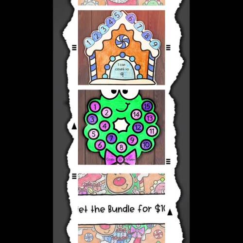 Gingerbread House Count to Twenty | Christmas Counting Math Craft